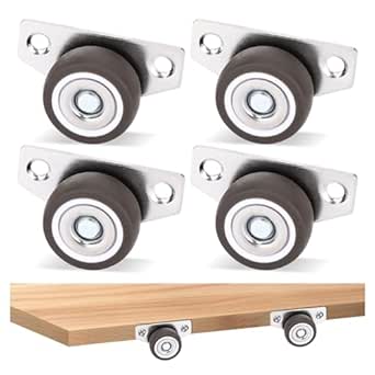 Amazon.com: Small Side Mount Caster Wheels, 1 Inch Mini Low Profile ...