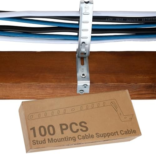 Landhoow 100 Pcs Stud Mounting Cable Support Cable to Wood or Metal ...