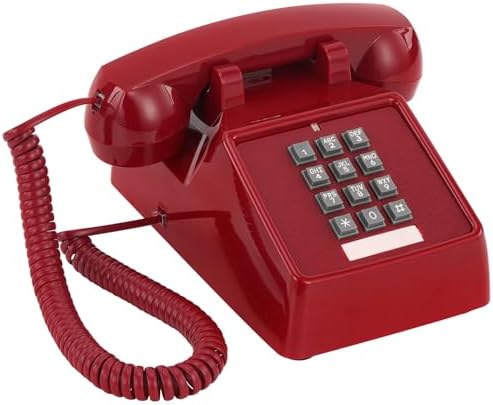 Uvital Retro Red Landline Phone, Vintage Corded Phone for Landline, Old ...
