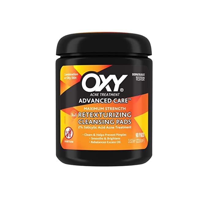 Amazon.com: OXY Maximum Action 3-In-1 Treatment Pads 90 ea (Pack of 4 ...