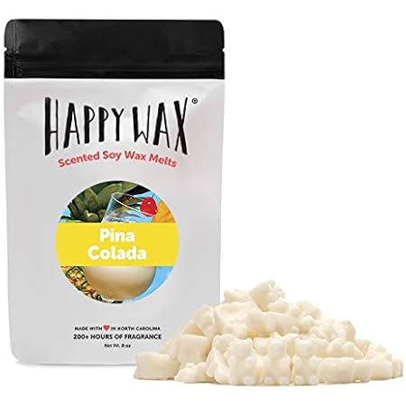 Amazon.com: Happy Wax Pineapple Mango Scented Natural Soy Wax Melts – 8 ...