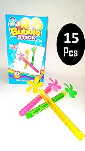 Buy party small bubble stick with windmill fan toy (15 sticks)- Multi ...