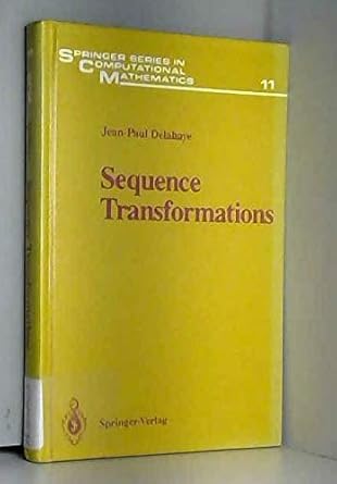 Amazon.co.jp: Sequence Transformations (SPRINGER SERIES IN ...