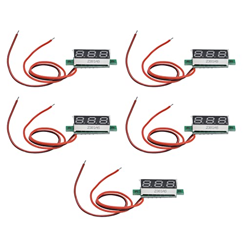 Mini Digital DC Voltmeter Accurate Measurement Easy Wiring 5pcs PCB LED ...