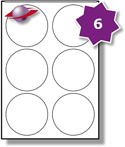 Label Planet® 6 Per Page/Sheet, 5 Sheets (30 Round Sticky Labels ...