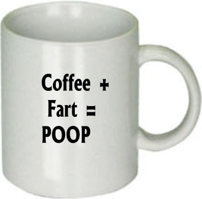 Amazon.com | coffee+fart=poop Coffee Cup: Coffee Cups & Mugs