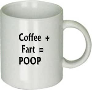Amazon.com | coffee+fart=poop Coffee Cup: Coffee Cups & Mugs