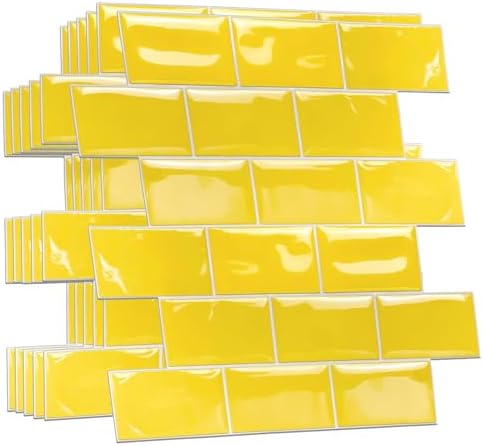 WALPLUS 3D Tile Stickers Peel and Stick Backsplash Splashback Decals ...