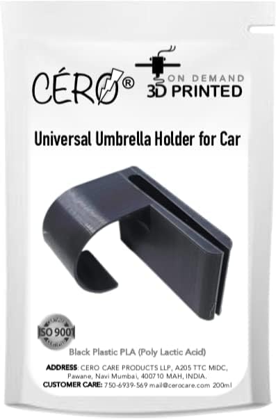 CERO ® 3D Printed Universal Umbrella Holder for Car (Black PLA Plastic.) V.A.6.23 : Amazon.in ...