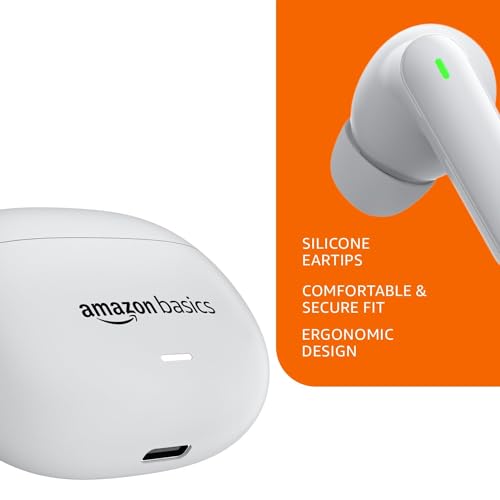 amazon basics True Wireless in-Ear Earbuds with Mic, Low-Latency Gaming ...