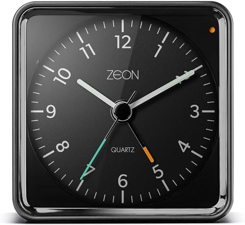 Amazon.com: ZEON Travel Analogue Alarm Clock with Light and Snooze ...