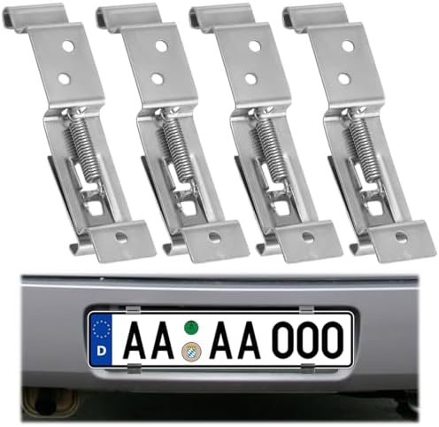 4 Pcs Trailer Number Plate Holder, License Plate Bracket, Stainless ...