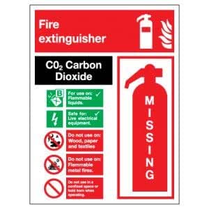 fire Extinguisher co2 Carbon dioxideWater Proof PVC Sticker : Amazon.in ...