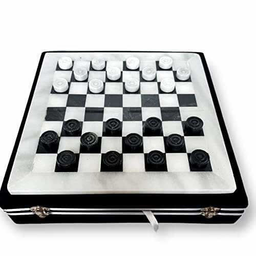 Amazon.com: Premium Marble Checkers Board with Marble Pieces ...