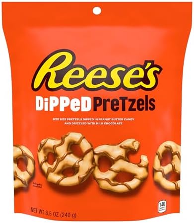 Amazon.com: REESE'S Milk Chocolate Peanut Butter Candy Dipped Pretzels ...