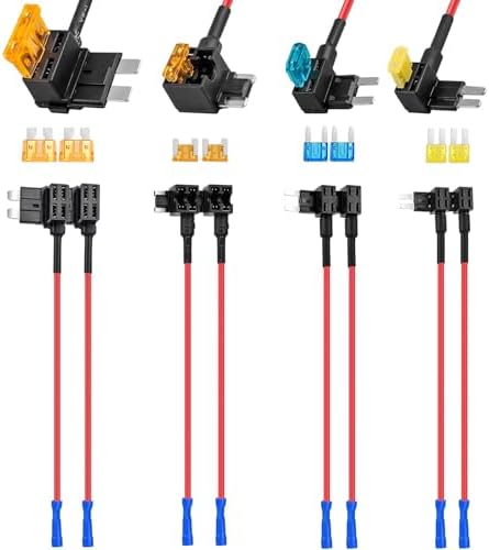 8 Pack 12V Car Add-a-Circuit Fuse Tap Standard Mini Micro2 and Low ...