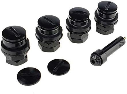 C CARBONADO 4x Hidden Invisible Valves 11.3 mm Black Set Alloy Wheels ...