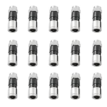 Amazon.com: DZS Elec RG6 Compression Connector 10PCS F Type RG6 Coax ...