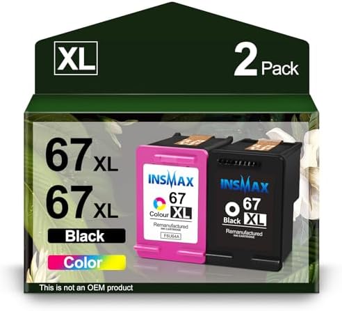 Amazon.com: 67XL Ink Cartridges Black and Color Combo Pack Replacement ...