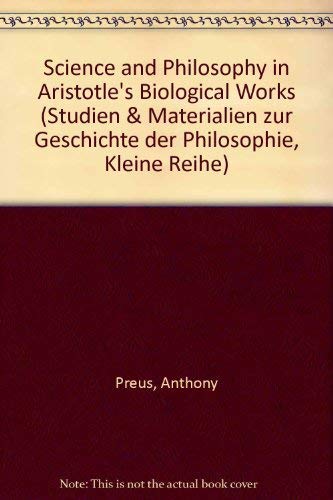 Science and philosophy in Aristotle's biological works (Studien und ...