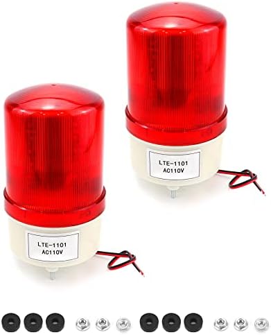 QWORK 2 Pack Industrial LED Rotating Strobe Beacon Warning Lights ...