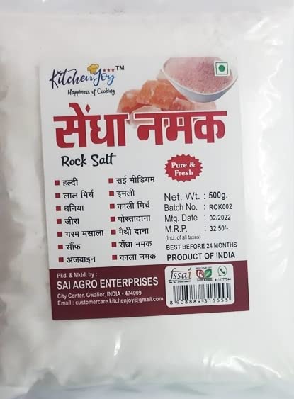 Kitchen Joy Sendha Namak (Rock Salt White) Powder 500g : Amazon.in ...
