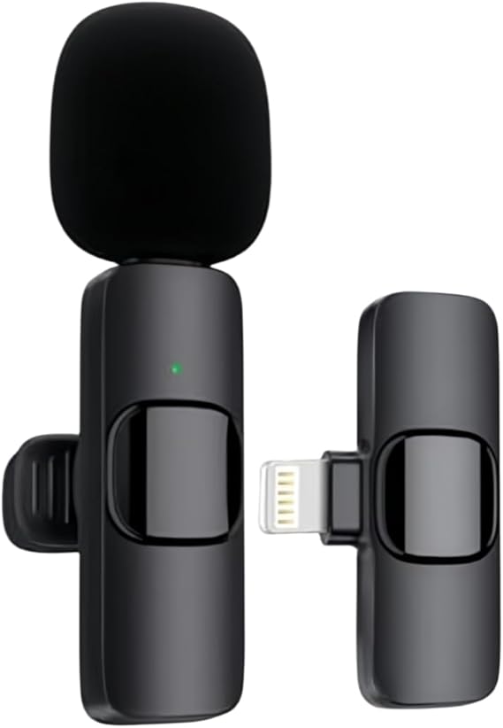 Wireless Microphones for iPhone, Clip on Bluetooth Microphone Wireless ...