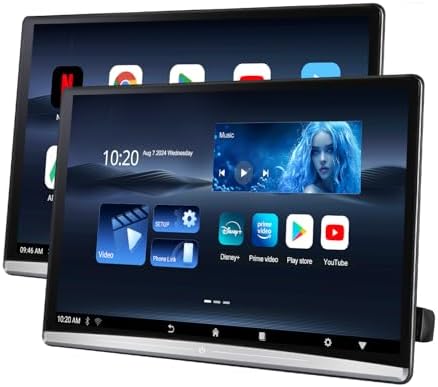 Amazon.com: Seventour 15.6 inch 4K Android Portable Car TV Headrest ...