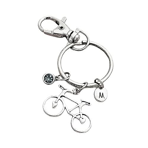 Amazon.com: Bicycle Keyring or Zipper Pull, Bike Keychain, Silver ...