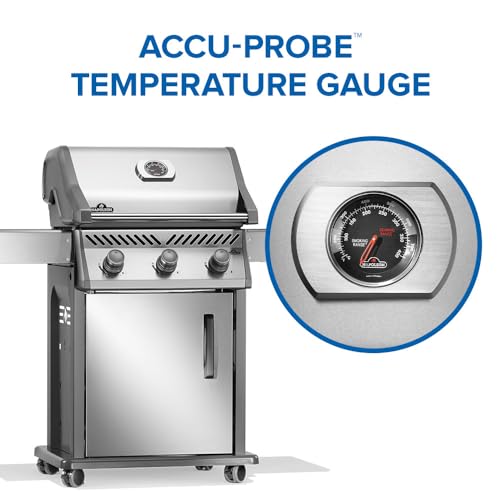 Napoleon Rogue 425 Propane Gas Grill, Stainless Steel, Durable 3-Burner ...