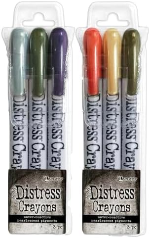 Amazon.com : Ranger Ink Tim Holtz Distress Halloween Seasonal Crayons ...