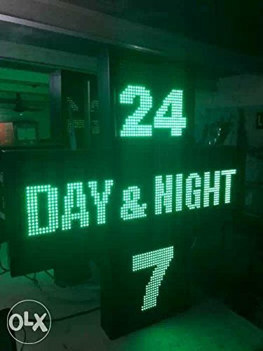 40"x40" Green Led Pharmacy Sign Board, Programmable Outdoor Led Cross ...