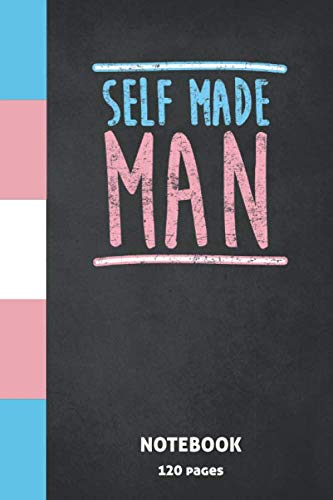 Self Made Man: Trans Pride Flag Heart LGBTQ Blank Lined Journal or ...
