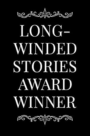 Amazon.com: Long-Winded Stories Award Winner: 110-Page Blank Lined ...