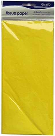 Tissue Paper Yellow 5 sheets : Amazon.co.uk: Home & Kitchen
