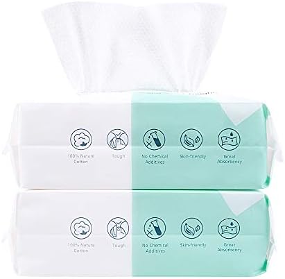 Amazon.com: Disposable Face Towel,Cotton Facial Dry Wipe for Sensitive ...