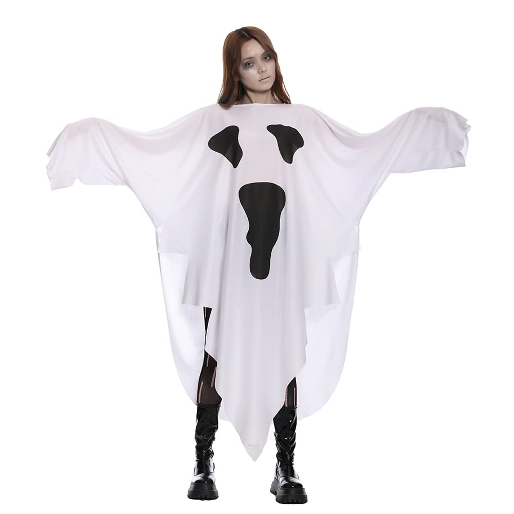 Amazon.com: PGOND Unisex Adult White Ghost Robe Costume for Halloween ...