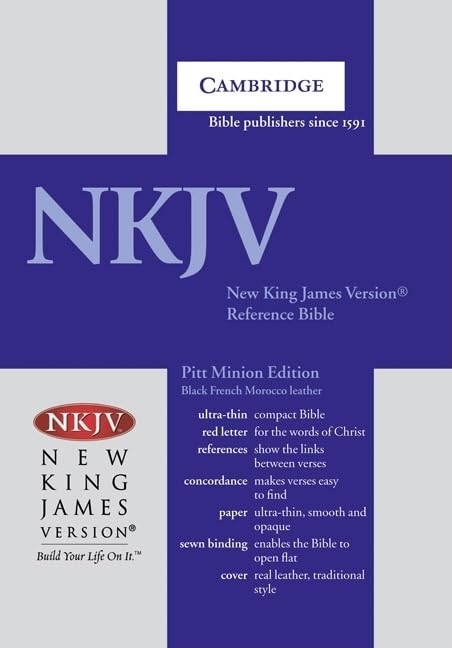 NKJV Pitt Minion Reference Bible, Black Goatskin Leather, Red-letter ...