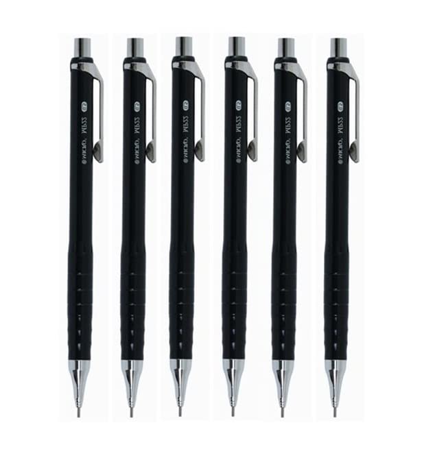 Micro Jedo Mechanical Pencil 0.5mm, Black Body Color, Pack of 6 ...