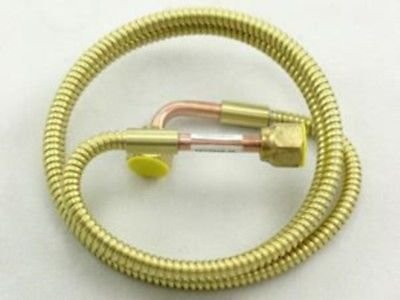 Armored Capillary W/One 1/4 SAE Fem Flr Connector Straight & One 90 ...