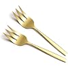 Amazon.com: Gold Stainless Steel Large Serving Fork 2 Piece, Big ...