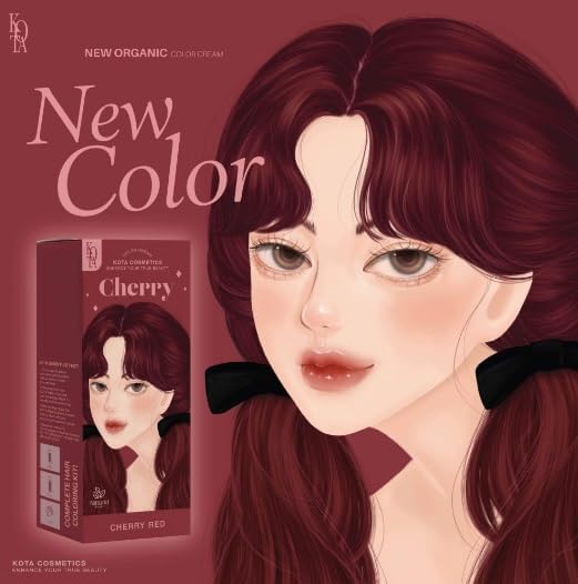 Amazon.com : Kota Color Cream Hait Color Organic (Cherry (Cherry Red ...