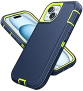 Amazon.com: Jelanry Case for iPhone 15 Plus 5G, Heavy Duty Rugged Dual ...