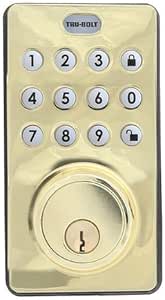 Tru-Bolt Electronic Deadbolt with Push button keypad and remote ...