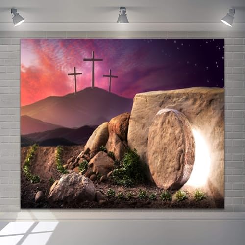 Amazon.com : Easter Backdrop 10x8ft Vinyl He is Risen Photography ...