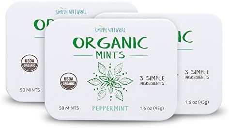Amazon.com : Simply Natural Organic Breath Mints, Peppermint, 3 SIMPLE ...