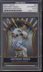 2011 Finest Anthony Rizzo Autographed Padres Rookie Card #83311270 ...