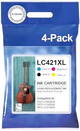Coloran LC421XL Ink Cartridges Compatible with Brother LC 421XL LC-421 ...