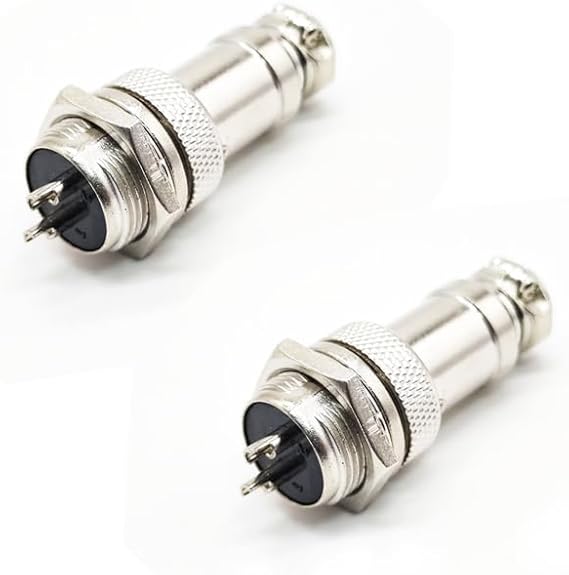 Amazon.com: 2Pcs GX20 2 Pin Aviation Connector, GX20 Circular Adapter Male Female Plug Socket ...
