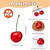 Amazon.com: Styquenzer 50 Pcs Artificial Red Cherries, Simulation ...